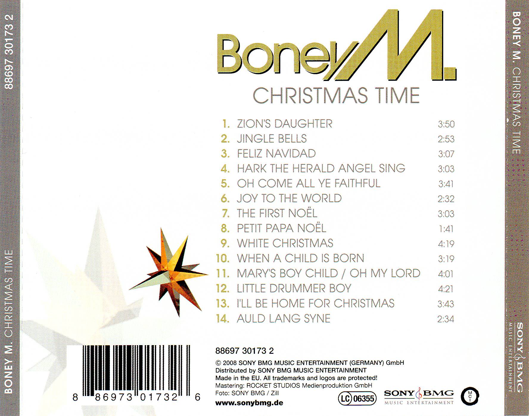 Boney M Christmas Time : Back | CD Covers | Cover Century | Over 1.000. ...